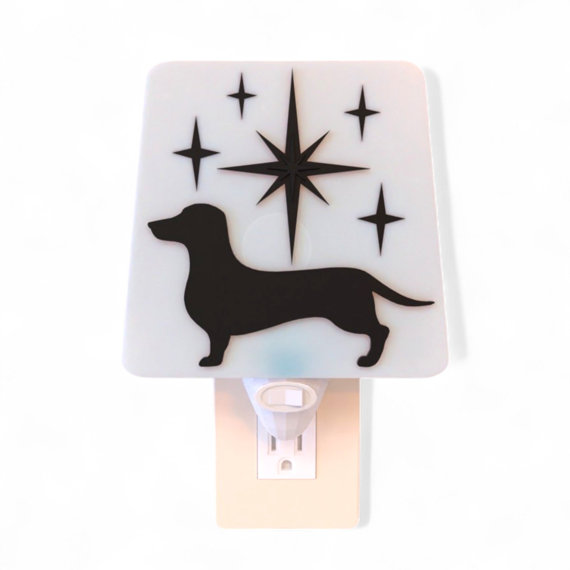 Atomic Dachshund Night Light – Retro Layers