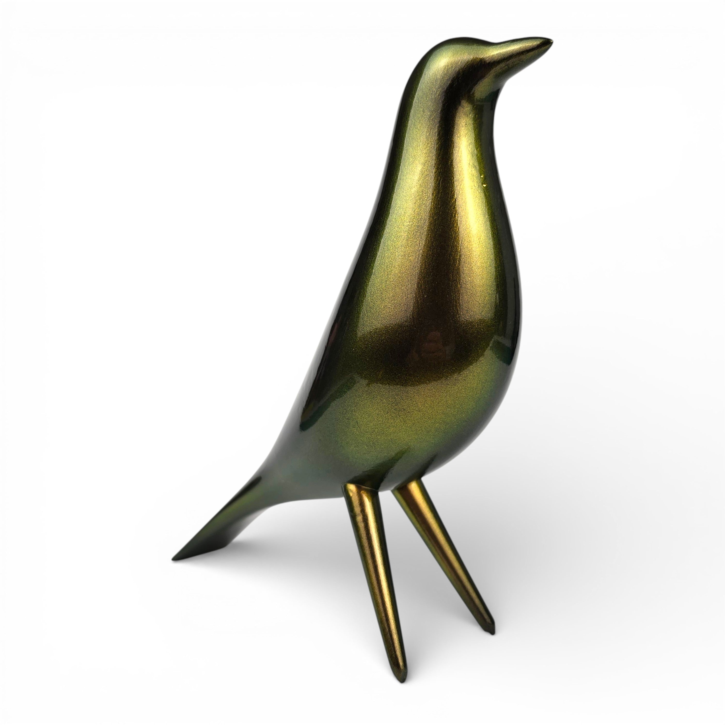 Mid Century Mondern Minimalist Bird Sculpture PlasmaGloss VULCAN GOLD ...